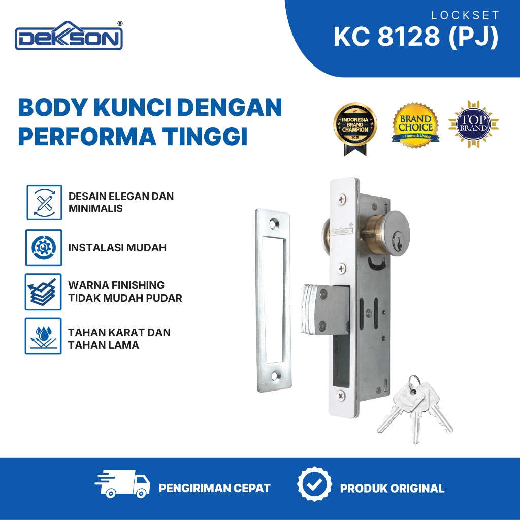 Jual DEKKSON Lockset Kunci Pintu Alumunium KC 8128 | Shopee Indonesia