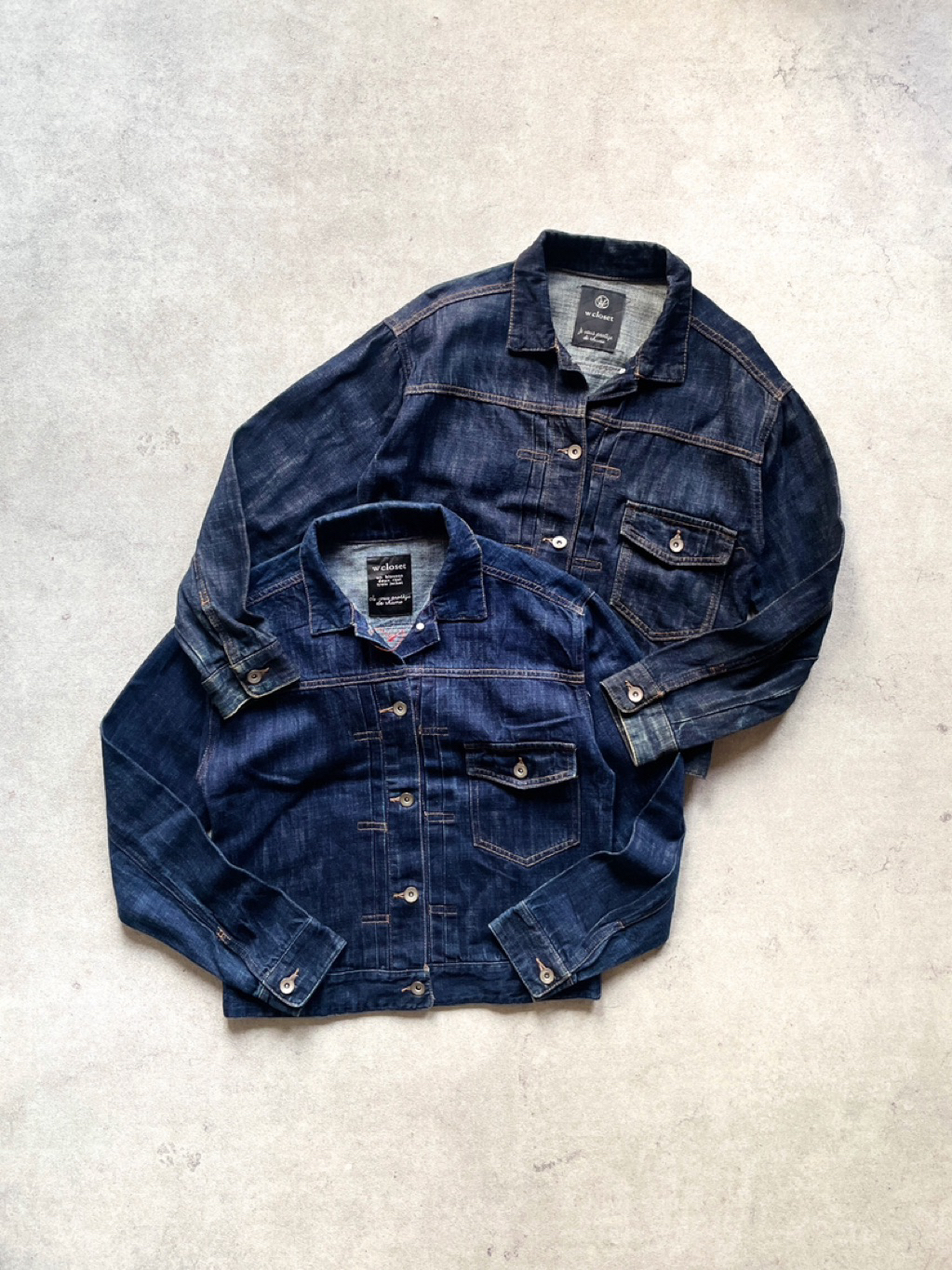 Jual Trucker Denim Jaket Jeans Thrift Boxy Type 1 Tipe 2 Fading Raw ...