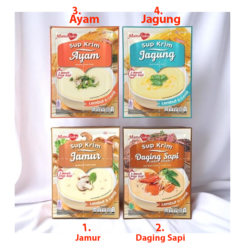 Jual Mama Suka 15gr Sup Krim Jamur Daging Sapi Ayam Jagung Lada Hitam ...