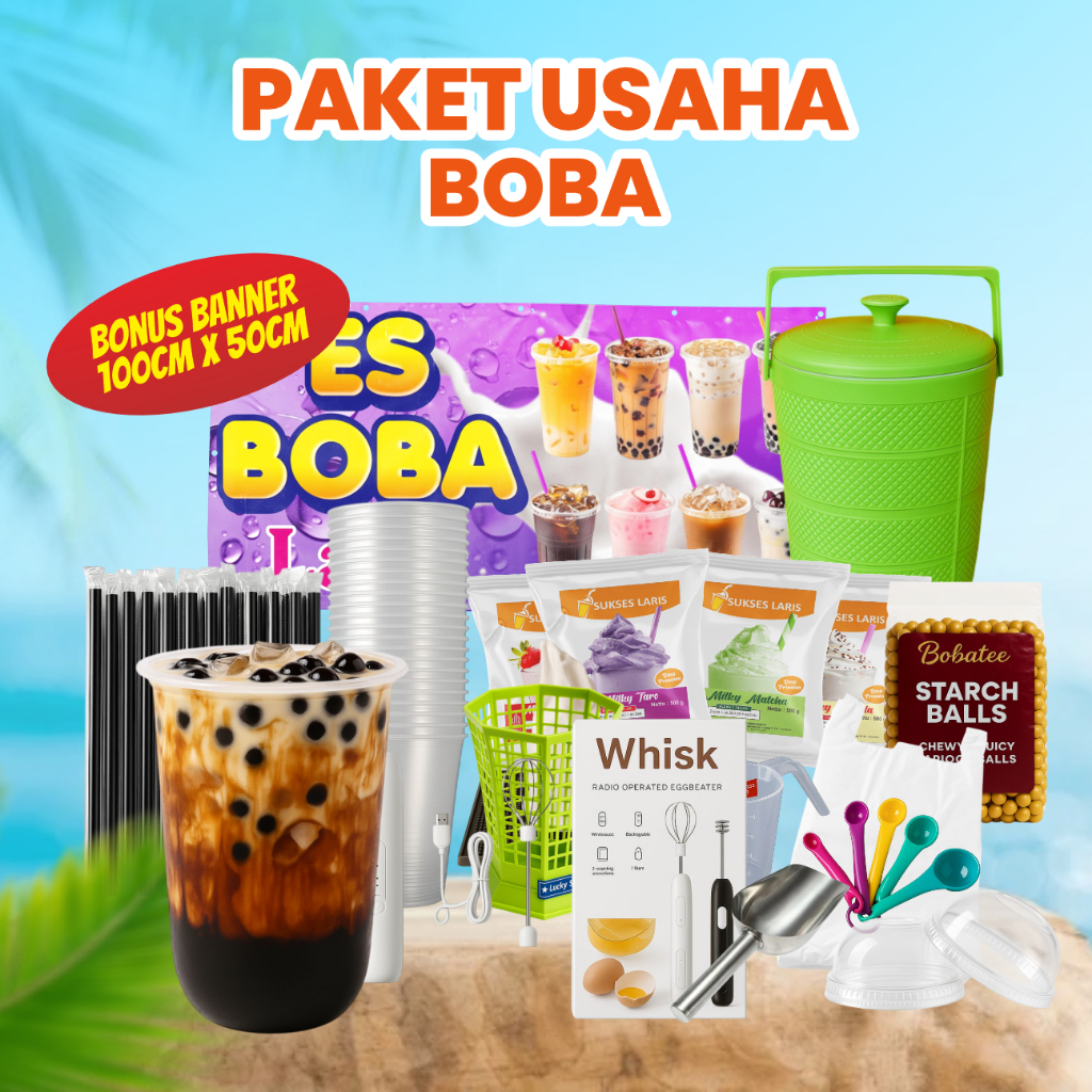 Jual BOBA PAKET USAHA KEKINIAN | BOBA + PERALATAN JUALAN | BUBUK ...