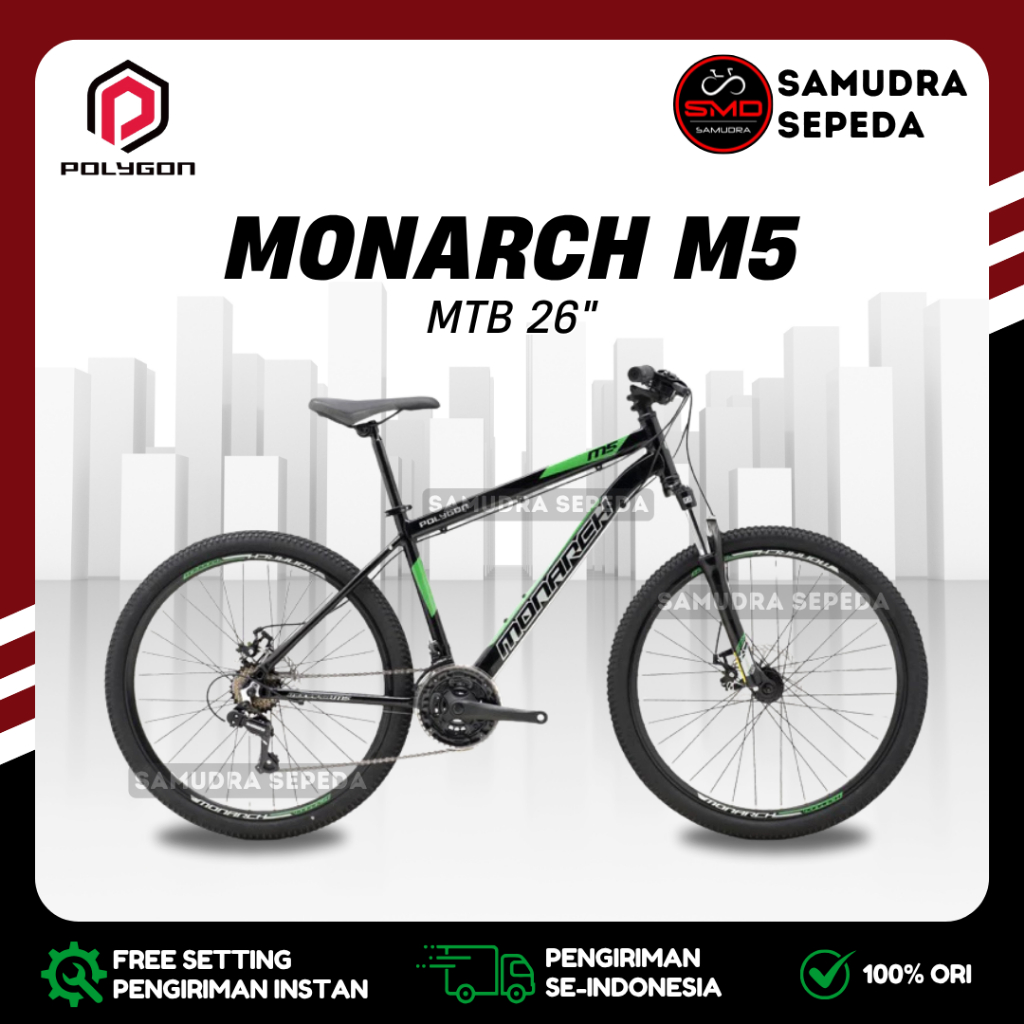 Jual Sepeda Gunung MTB 26 POLYGON Monarch M5 Alloy Shimano Murah BDG ...
