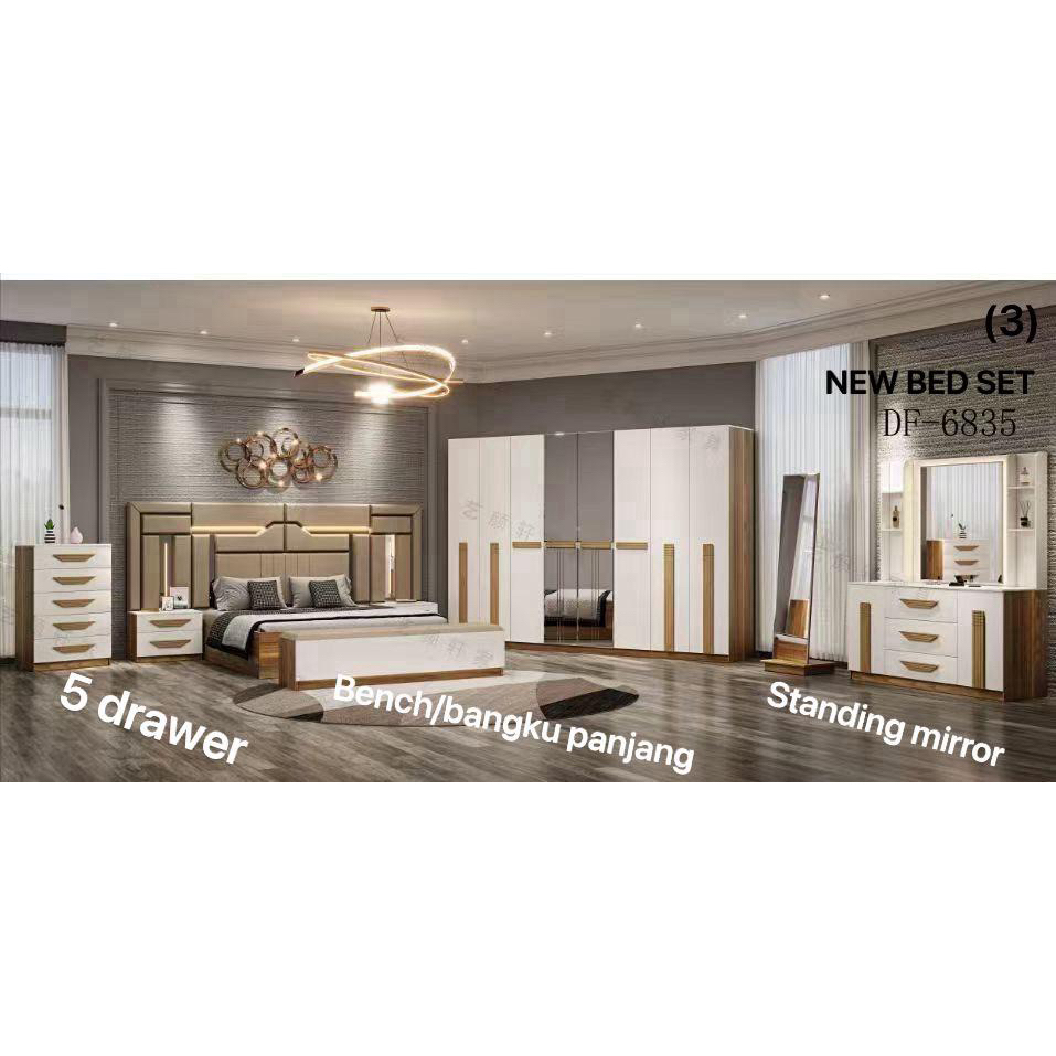 Jual Bed Set Kamar / Isi Kamar / Paket Hantaran Import Lemari 8 Pintu ...