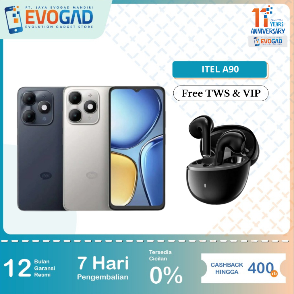 Jual Itel A90 4/64, 4/128 & 4/256GB, Dynamic Display 6.6 Inch, IP54 5000 mAh, Unisoc T7100 ...