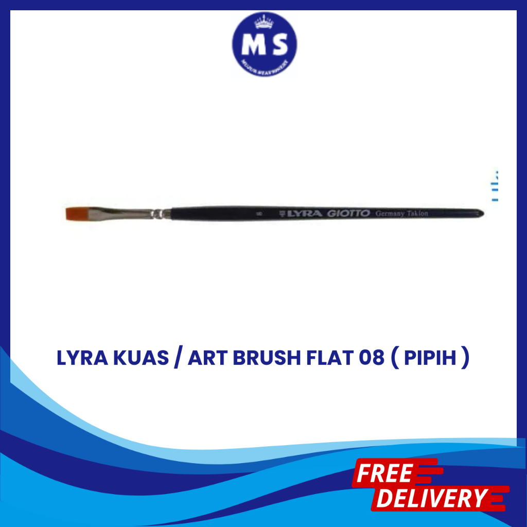Jual LYRA KUAS / ART BRUSH FLAT 08 ( PIPIH ) | Shopee Indonesia