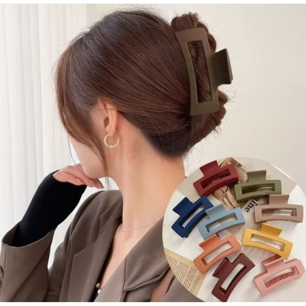 Jual Jepit Rambut Kotak Jepit Rambut Salon Jedai Kotak 8cm Jepit Kotak Korea | Shopee Indonesia