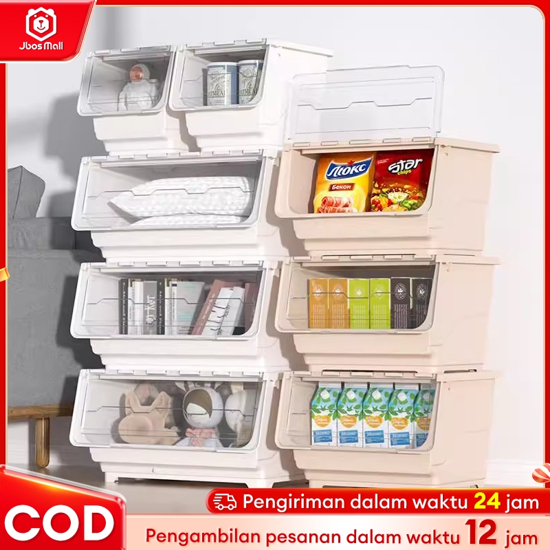 Jual JBOS Rak Plastik Susun Dengan Roda Kotak Penyimpanan Organizer ...