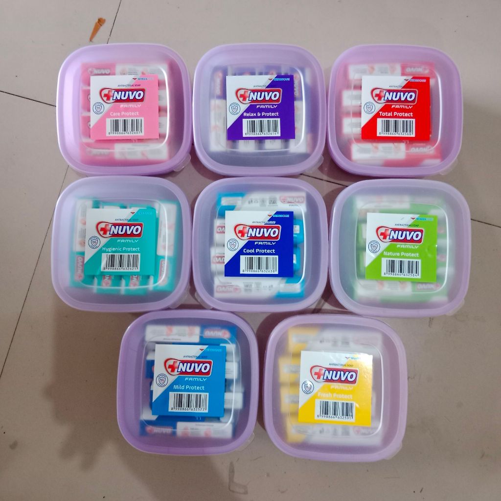 Jual PAKET SABUN NUVO 4 PCS FREE BOX SABUN NUVO FAMILY ANTI BAKTERI ...