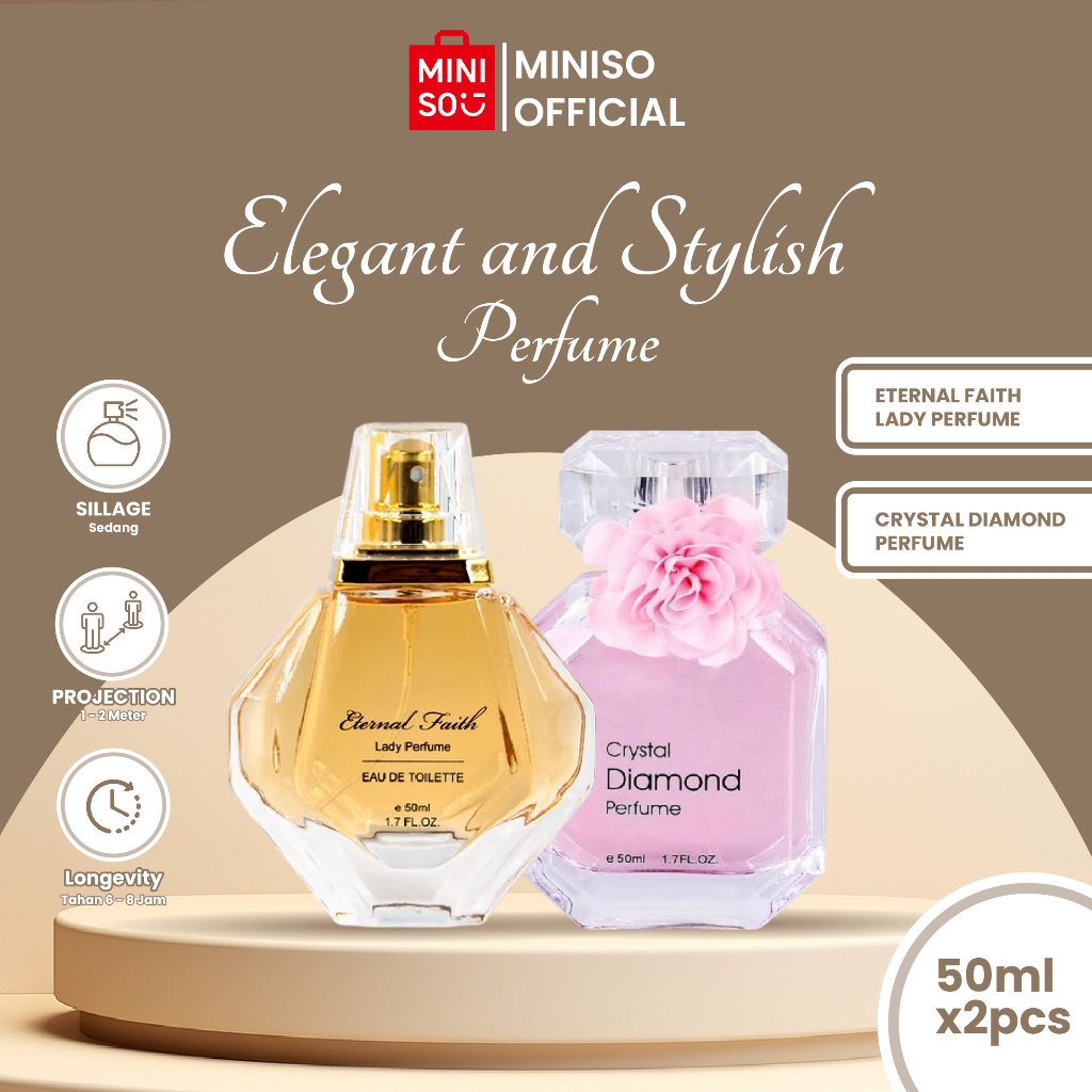 Jual [BUNDLE 2 IN 1] Miniso Official Parfum Wanita Eternal Faith Lady ...
