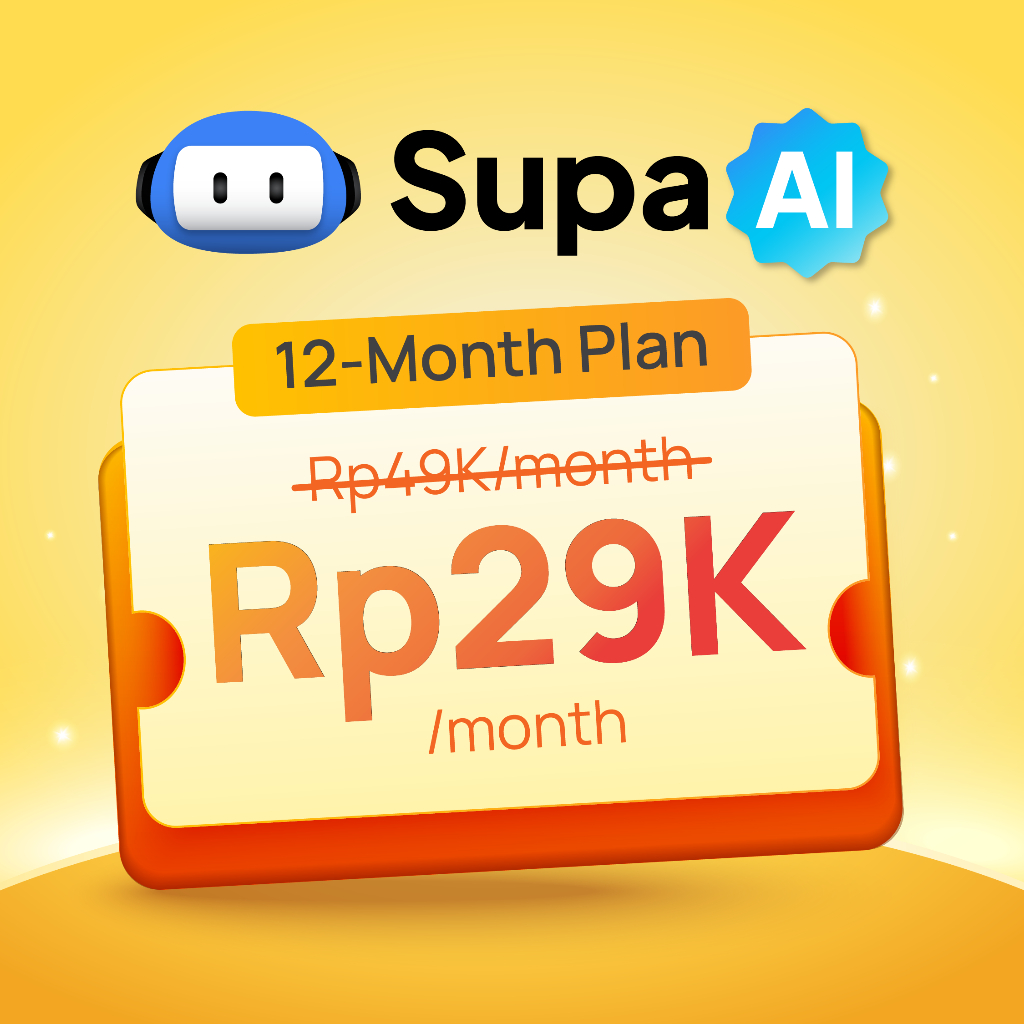 Jual [Official] Voucher Supa AI (Super AI) 12 Bulan – Unlimited ChatGPT ...