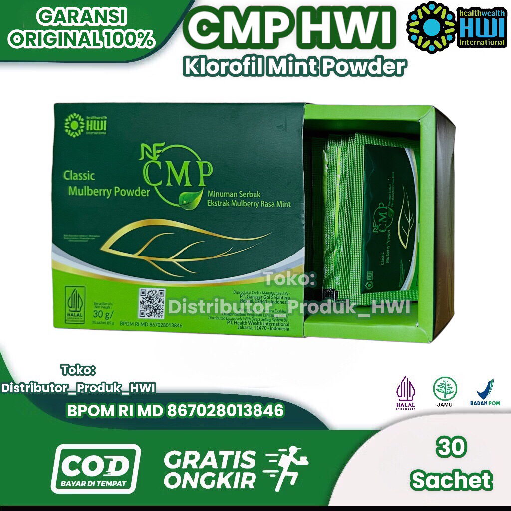 Jual HWI CMP Original 30 Sachet Detox Herbal / NF CMP Rasa mint ...