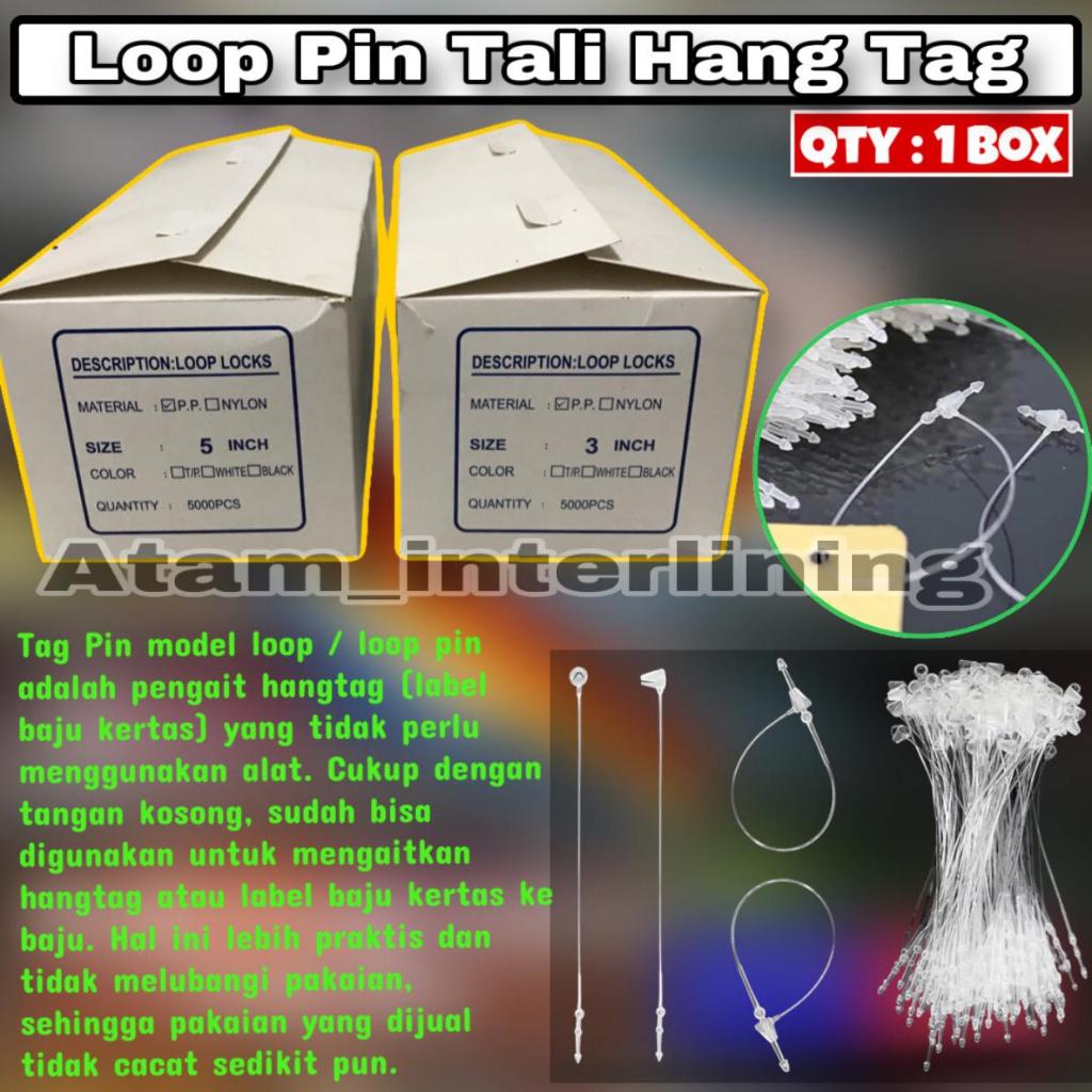Jual Loop Pin Lock Pin Hang Tag Label isi ±5.000 pcs | Tali Lop pin ...