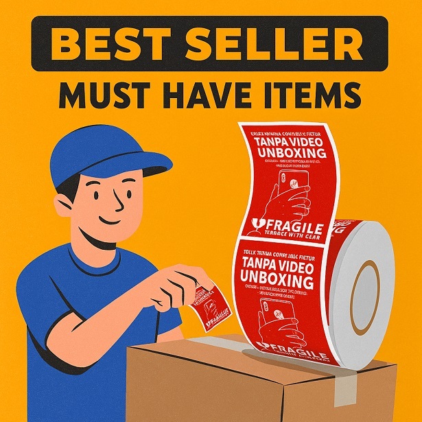 Jual Sticker Unboxing Roll Sticker Fragile Roll Sticker Label Unboxing ...