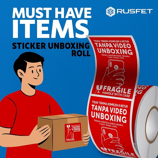 Jual Stiker Unboxing Roll Sticker Label Unboxing Fragile Sticker ...