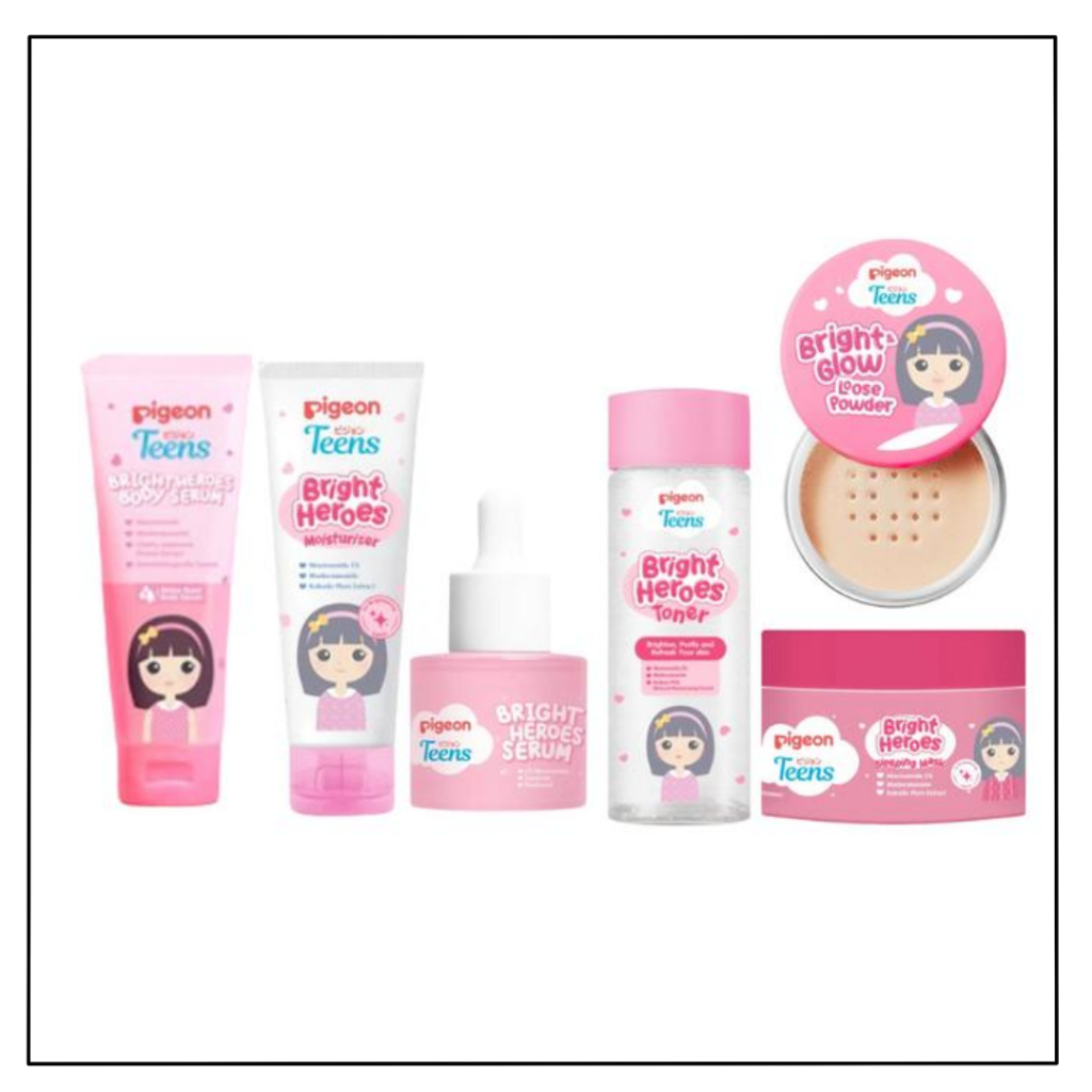 Jual Pigeon Teens Bright Heroes Series - Loose Powder 12g - Moisturizer ...