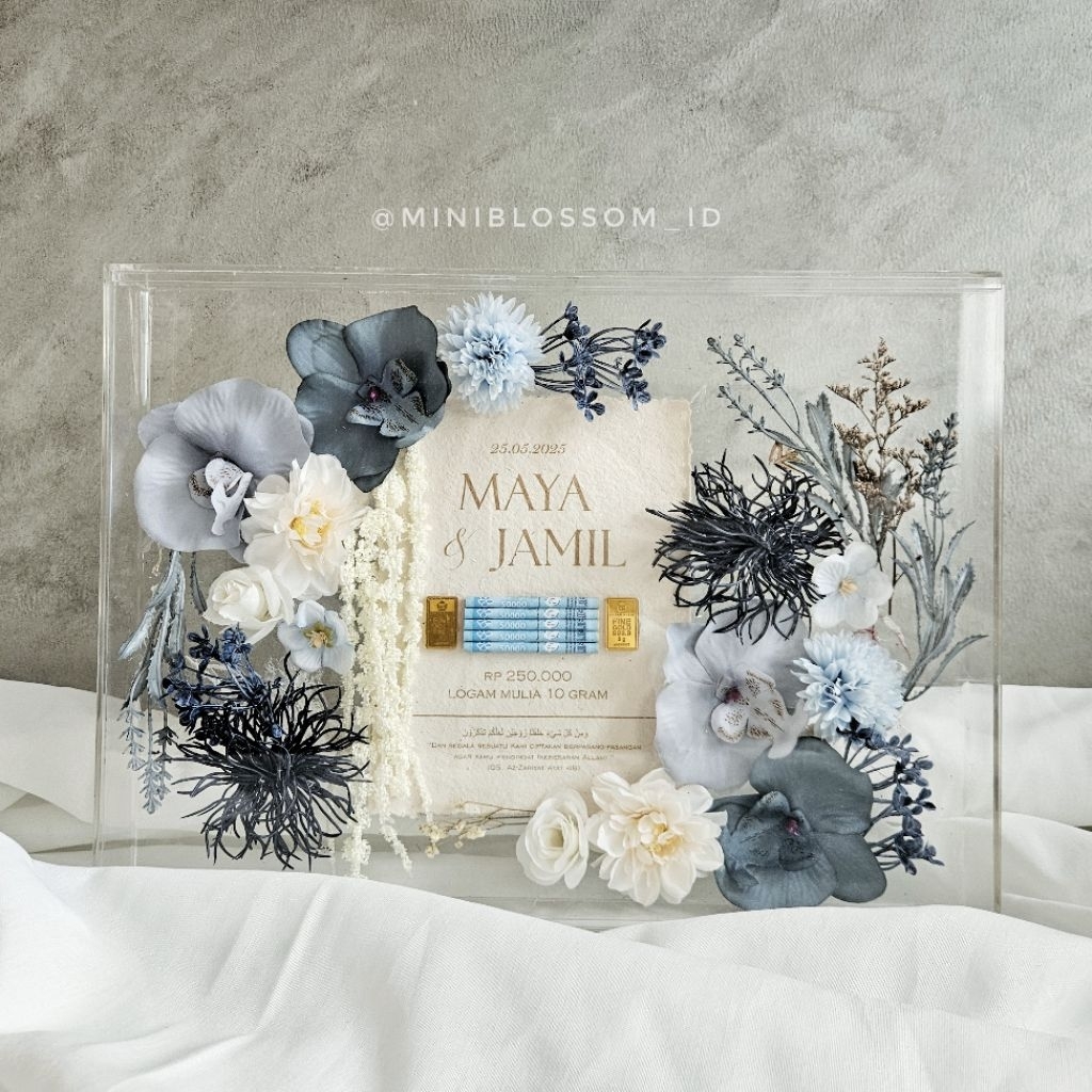 Jual NOMA Bingkai Mahar Akrilik / Mahar Minimalis / Mahar Pernikahan ...