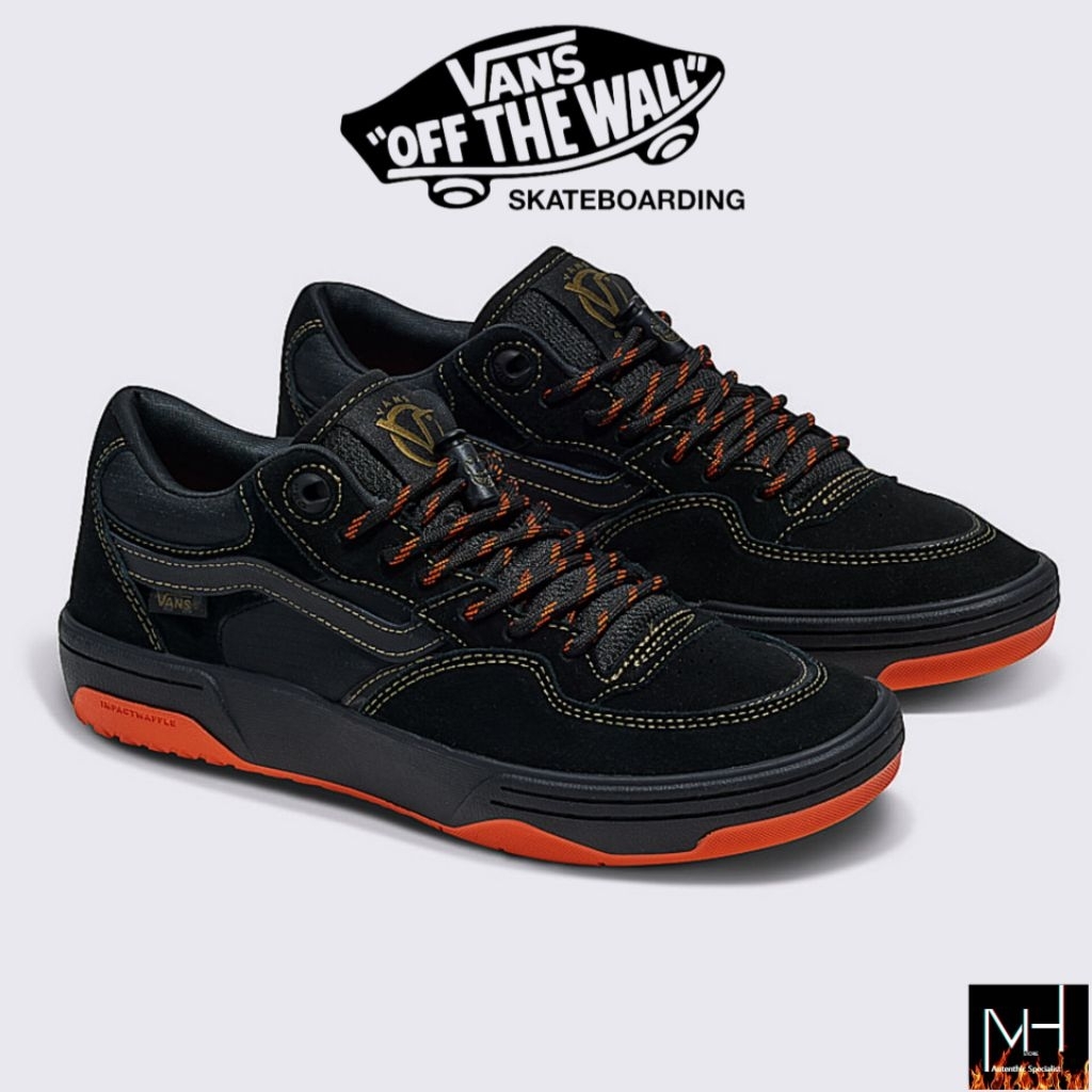 Jual Vans Rowan 2 Skateboarding X Spitfire Black Orange Original 100% ...