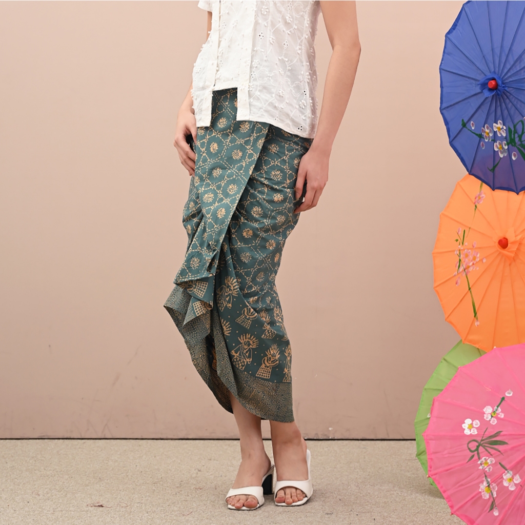 Jual NONA RARA - Lilit Skirt Garut Betawi P0505, Rok lilit batik wanita ...