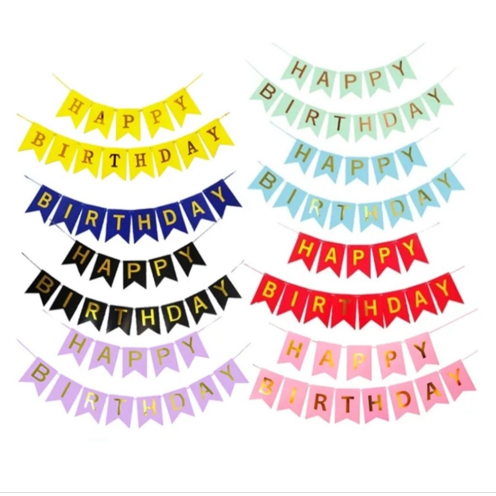 Jual Banner Happy Birthday Segi Lima/Banner Ulang Tahun | Shopee Indonesia
