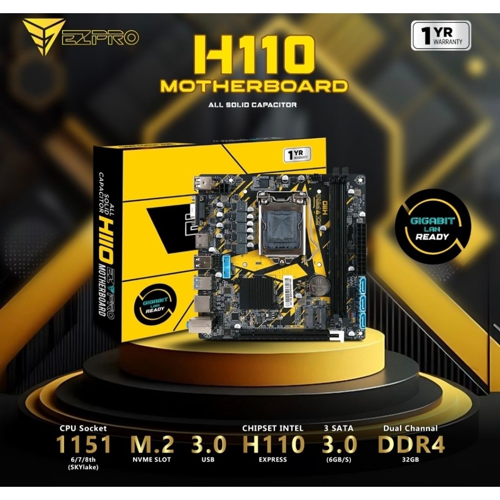 Jual Motherboard Ezpro H110 LGA 1151 Slot NVME | Shopee Indonesia