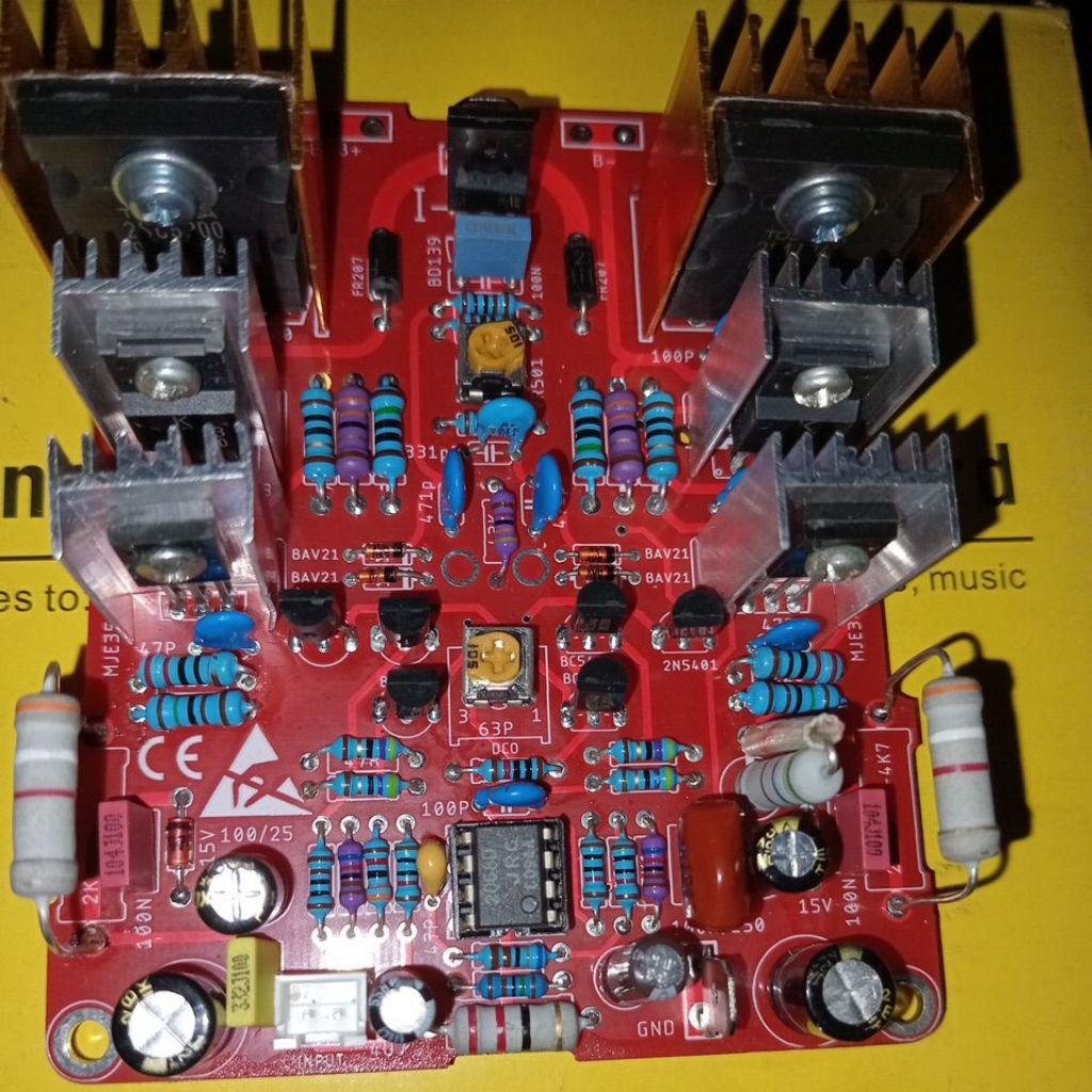 Jual kit driver class AB basic TD pcb double layer merah | Shopee Indonesia