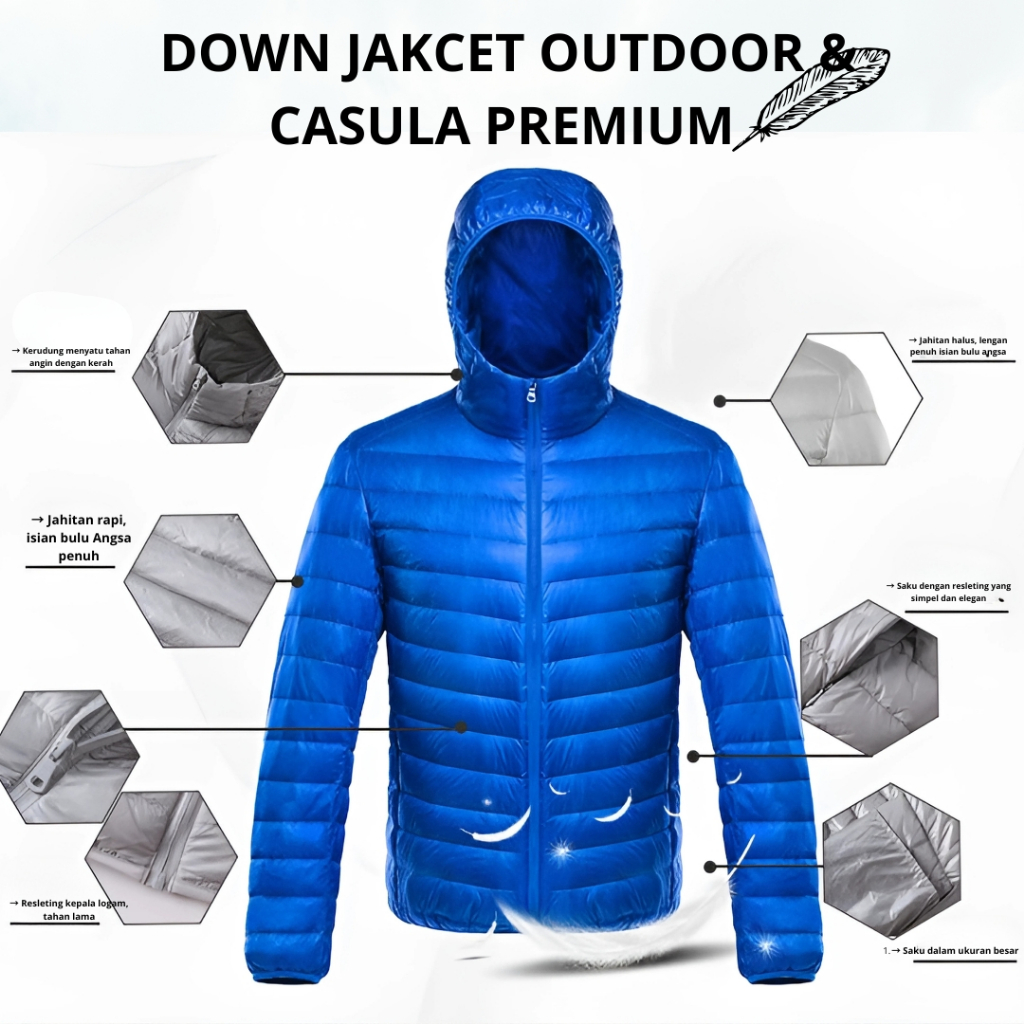 Jual Down Jacket Full Bulang Power Ultralight Jaket Bulu Angsa Ringan ...