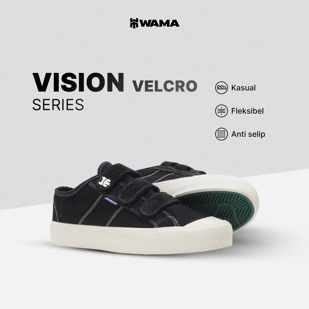 Jual WAMA - Vision Low Velcro | Sneakers Casual - Sepatu Sneakers ...