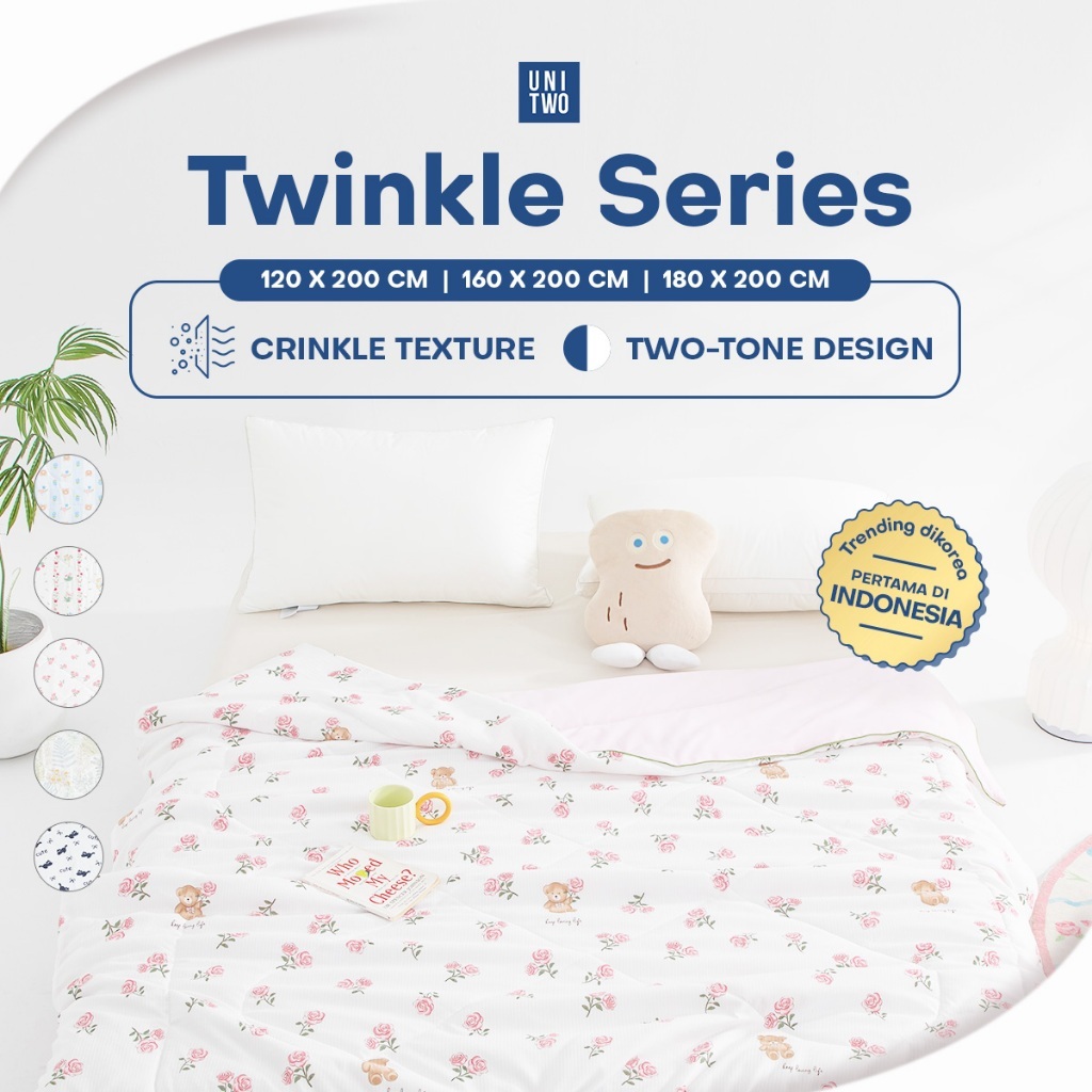Jual Unitwo Premium [BED COVER ONLY] Twinkle Series Bed Cover Korea Two ...