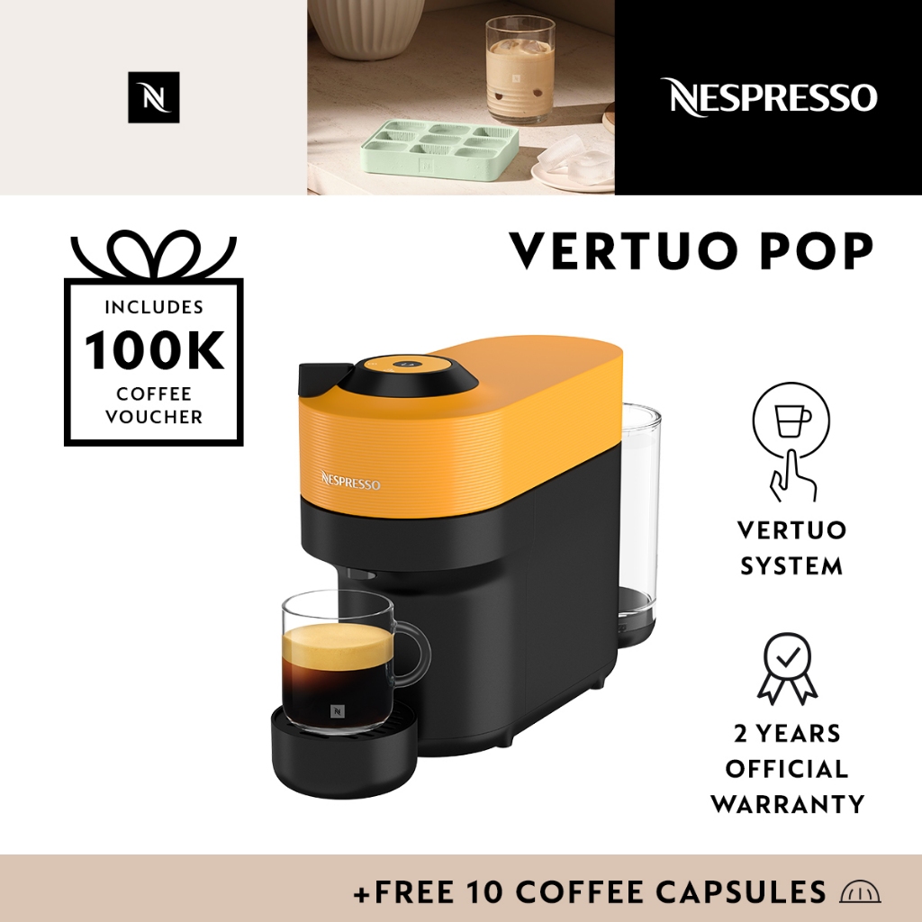 Jual Nespresso Vertuo Pop Coffee Machine, Mango Yellow (Mesin Kopi ...