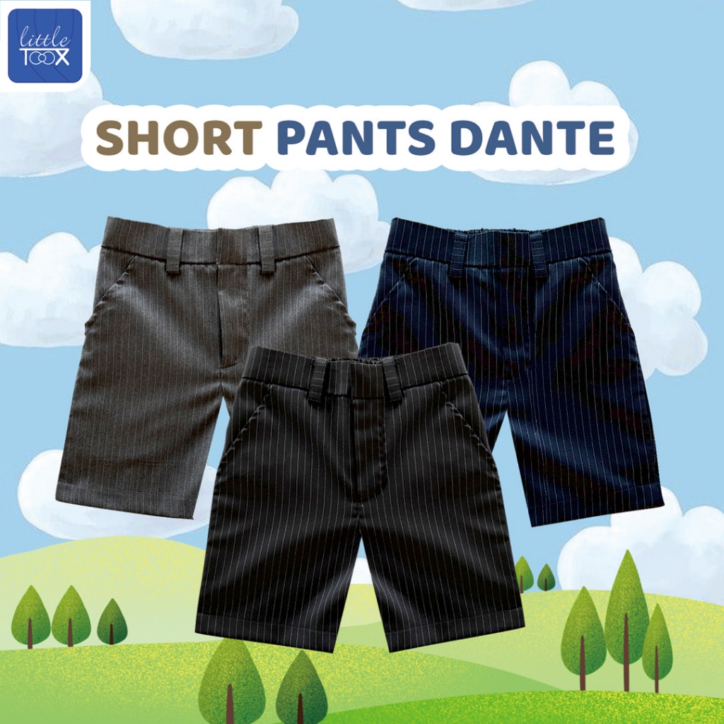 Jual Littletoox Dante Celana Kain Formal Pendek Anak Striped Motif ...