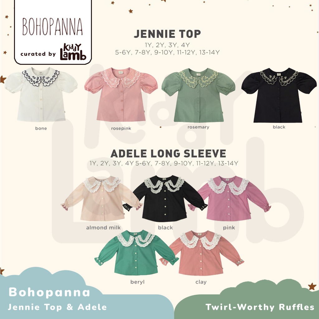 Jual Bohopanna Adele & Jennie Top 1-14 Tahun / Atasan Blouse Trendy ...