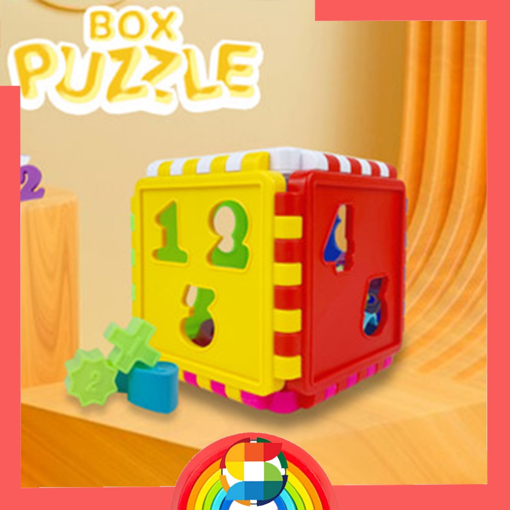 Jual Mainan Edukasi Box Puzzle / Mainan Sorting Puzzle Bentuk Kubus ...