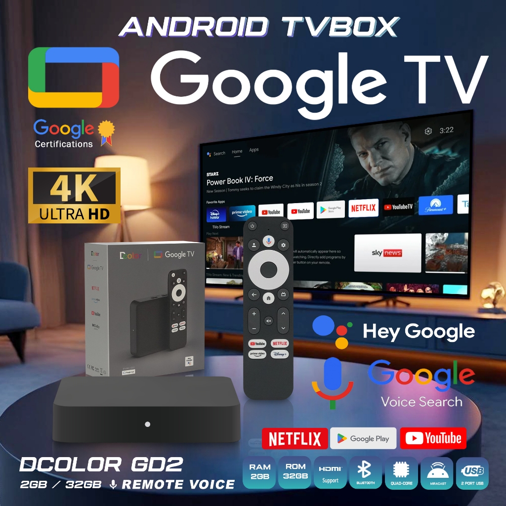 Jual Android tv box Google certified Type dcolors tv box 2/32gb remote ...