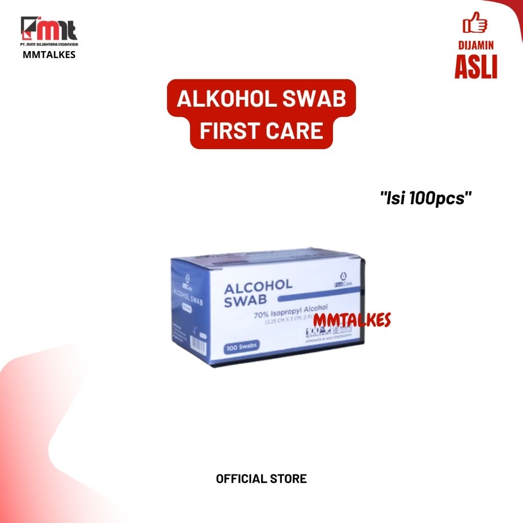 Jual Alkohol Swab First Care Kapas Alkohol Tissue Alkohol 100Pcs // 2 ...