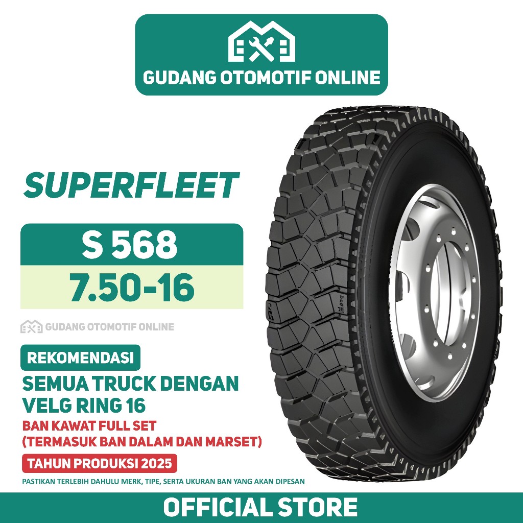 Jual Ban Truk Superfleet S568 750 R16 16 Truck Colt Diesel Canter ...