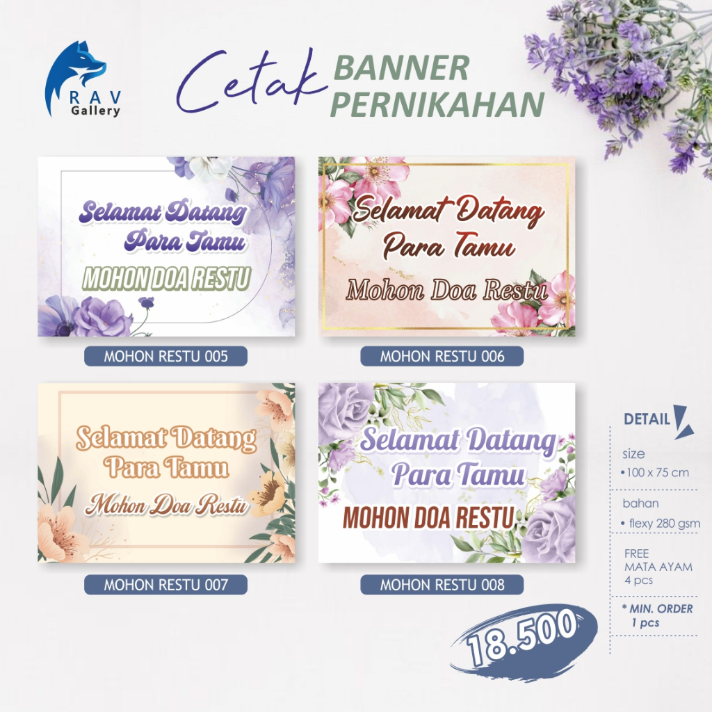 Jual Rav Gallery Banner Pernikahan Selamat Datang Para Tamu Mohon Doa Restu | Shopee Indonesia