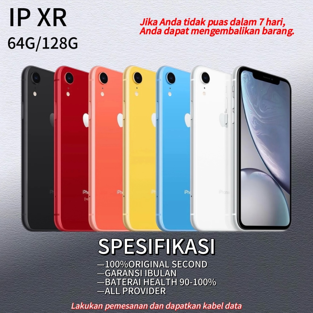 Jual IP XR 64GB 128GB 256G xr smartphone bekas fullset asli murni berfungsi normal kondisi ...