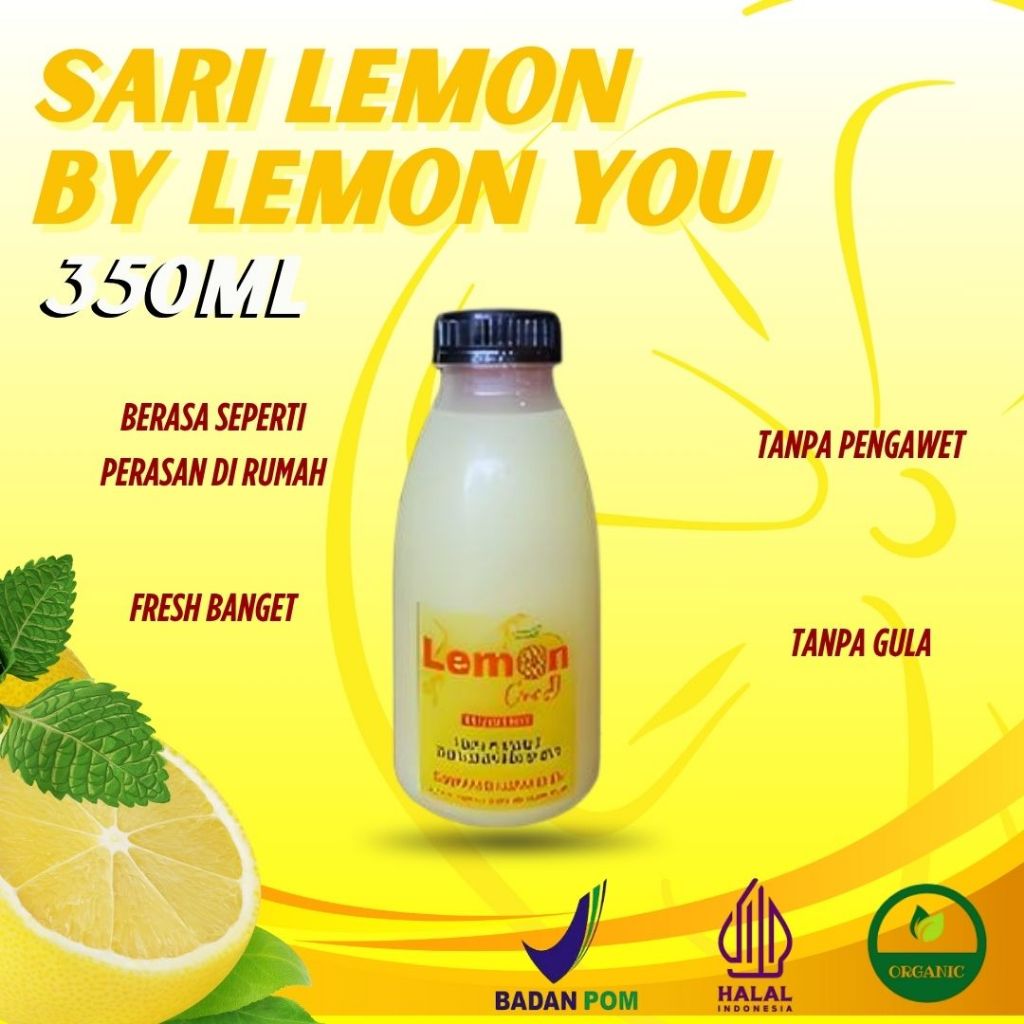 Jual LEMON YOU! - Sari Lemon 350ML LOKAL Murni Alami 100% Tanpa ...