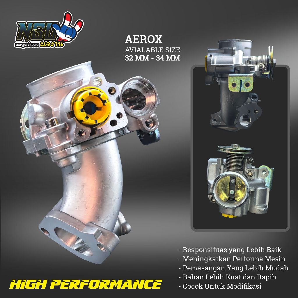 Jual Throttle Body NGO TB New NMAX AEROX Connected VVA 155 OLD AEROX ...