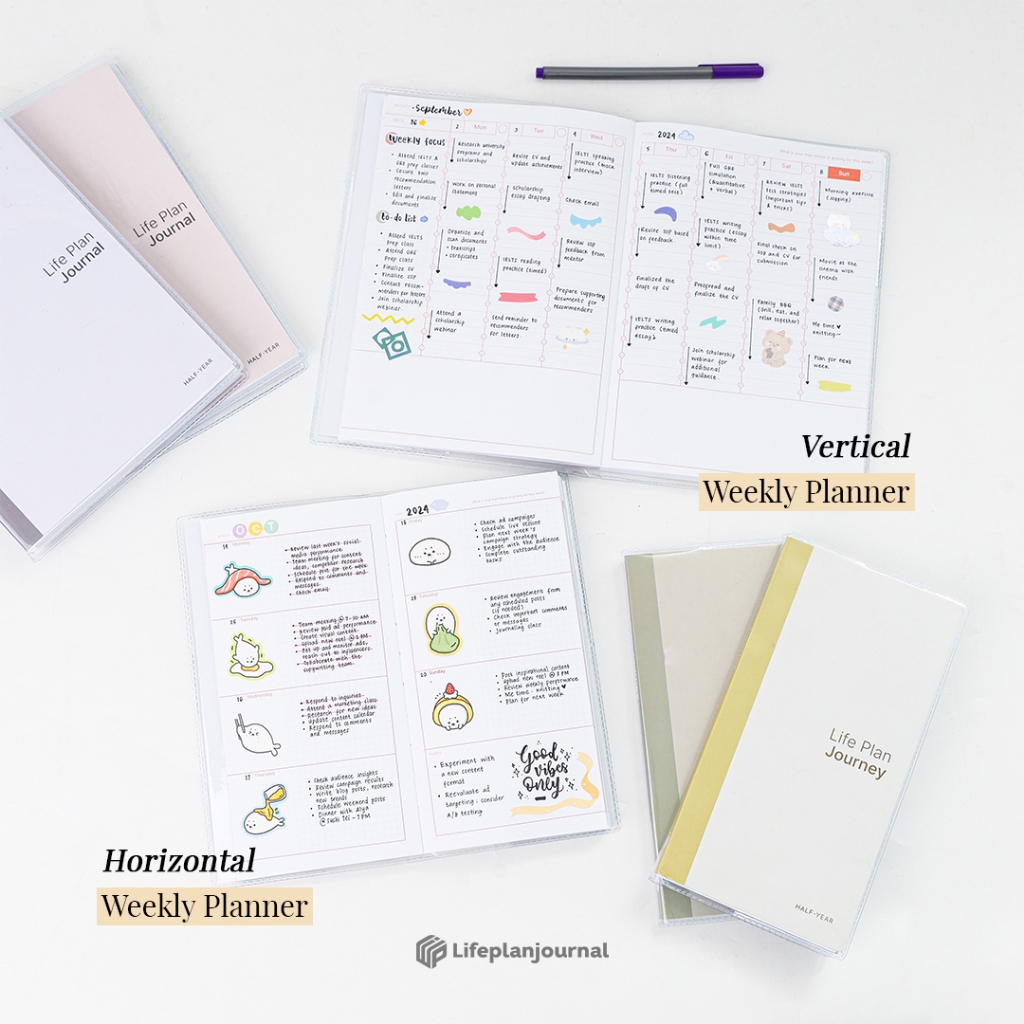 Jual Bundling Package Life Plan Journal A5 Half-Year UNDATED PLANNER ...