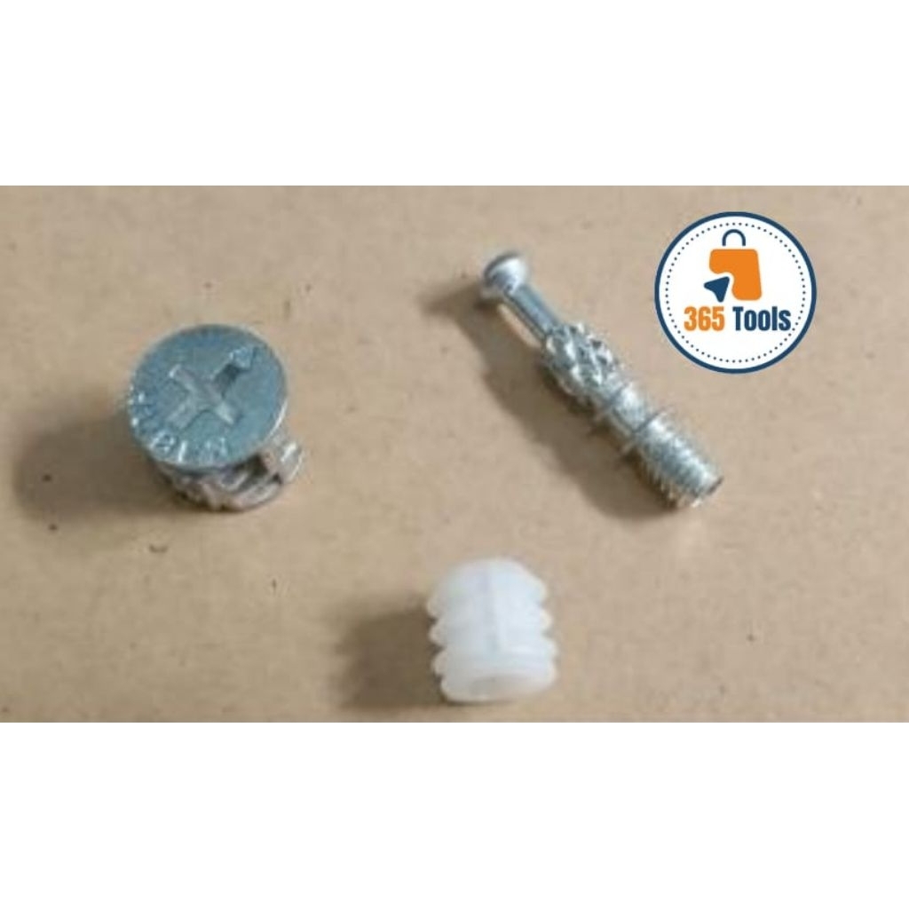 Jual Baut Skrup Minifix Nanas 3 Macam - Baut Socket Cading Meja Lemari ...