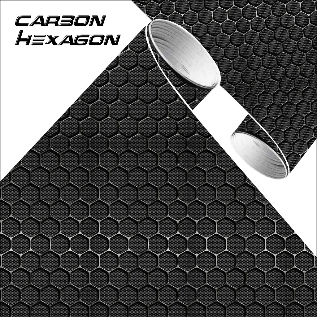 Jual STICKER KARBON HEXAGON 6D-STICKER SERBAGUNA MOTOR MOBIL-STICKER ...