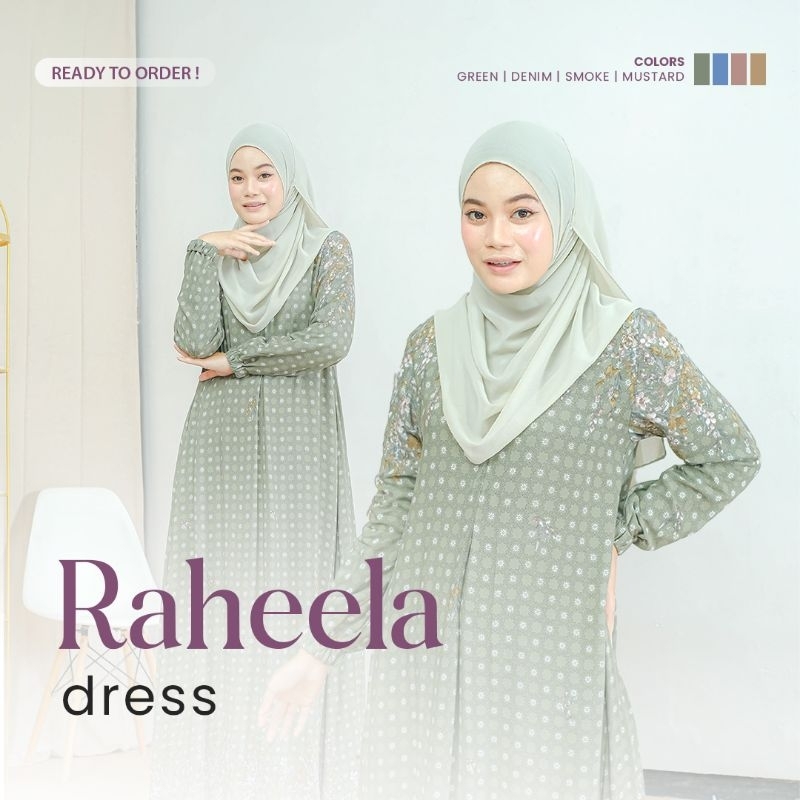 Jual My Zahir Raheela Dress Busui Friendly Gamis Motif Bahan Rayon Viscose Size M-XXL | Shopee ...