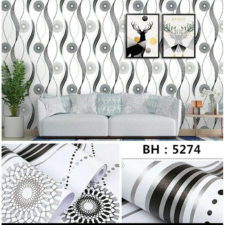 Jual Wallpaper Sticker Motif Cakra Hitam Ukuran Panjang 8 Meter × Lebar ...