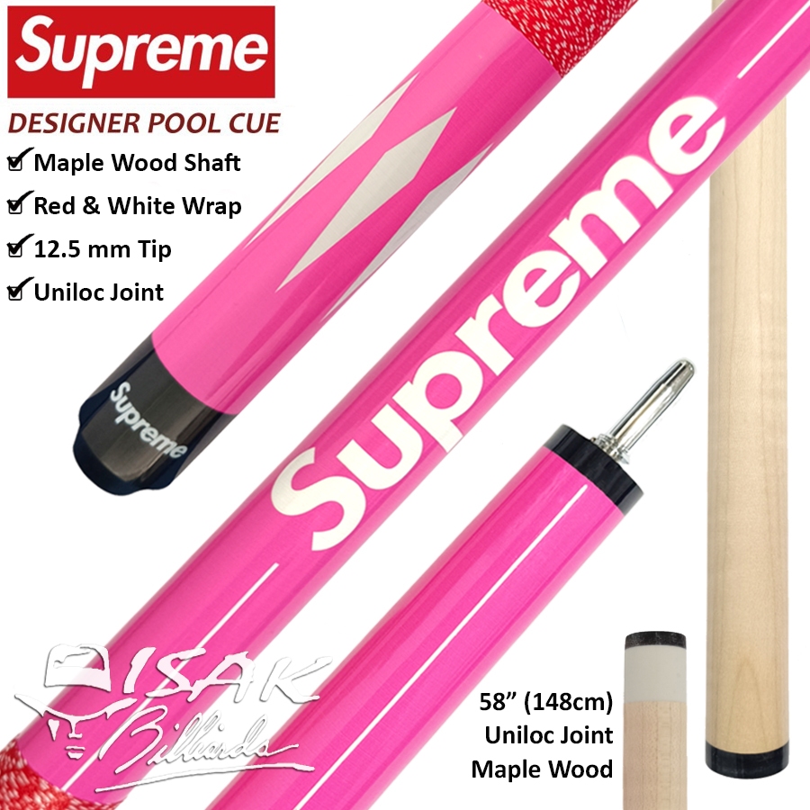 Jual Supreme Pink Pool Cue Stick - 12.5mm Stik Billiard Import ISAK ...