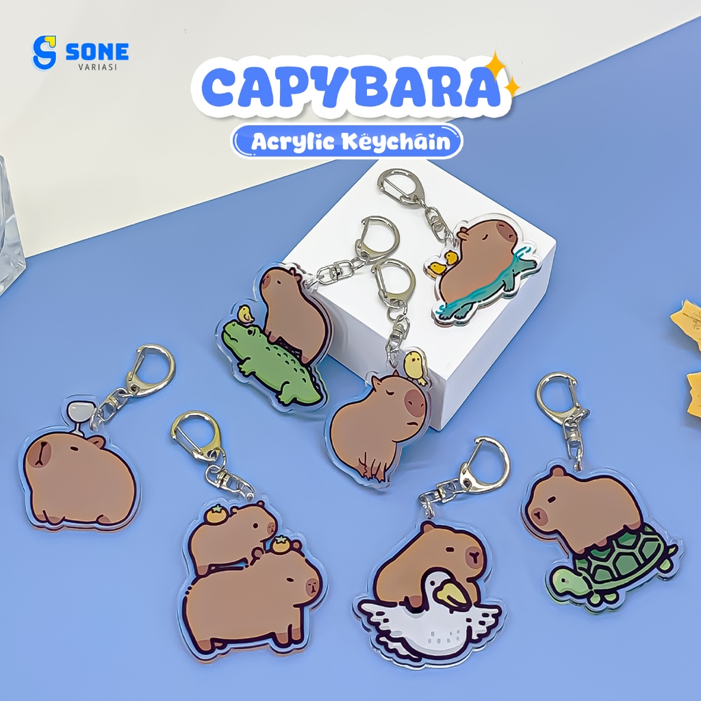 Jual Gantungan Kunci Capybara Bahan Akrilik / Acrylic Keychain Print UV ...