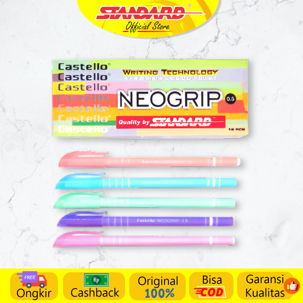 Jual Standard - Pen AE7 Castello Neogrip 0.5 ( Pulpen, Pena, Ballpoint ...
