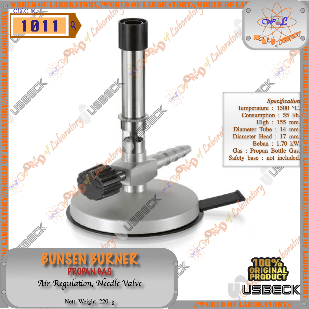 Jual Bunsen Burner Air Regulation Needle Valve, Propan Bottle Gas, Merk ...