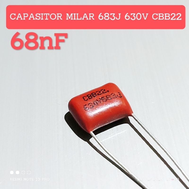 Jual CAPASITOR MILAR 683J 68nF 630V 630VOLT CBB22 | Shopee Indonesia