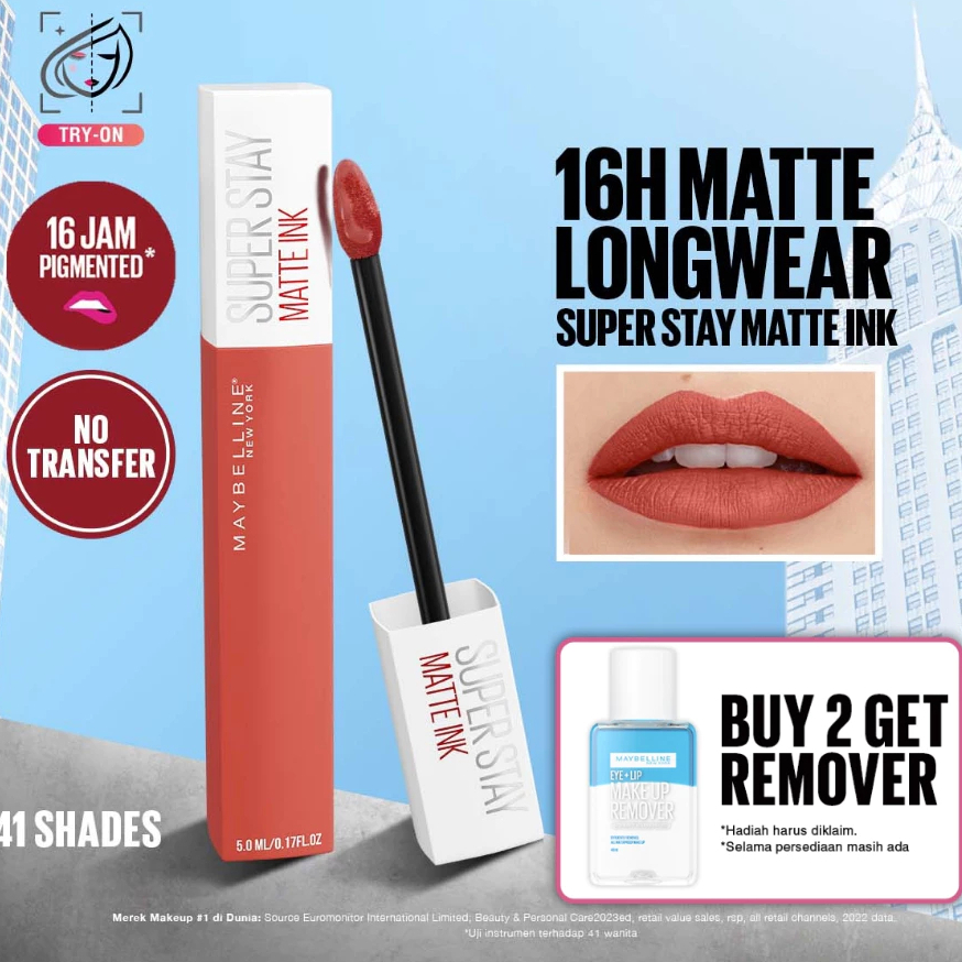 Jual PROMO MAYBELLINE OFFICIAL Superstay Matte Ink Liquid Long Lasting Waterproof Matte Lipstick ...