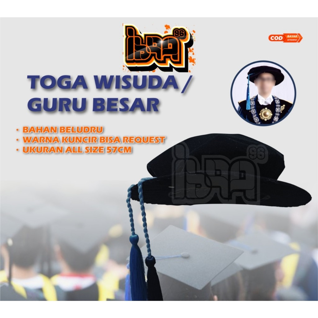 Jual TOPI TOGA WISUDA GURU BESAR BAHAN BELUDRU TEBAL | Shopee Indonesia